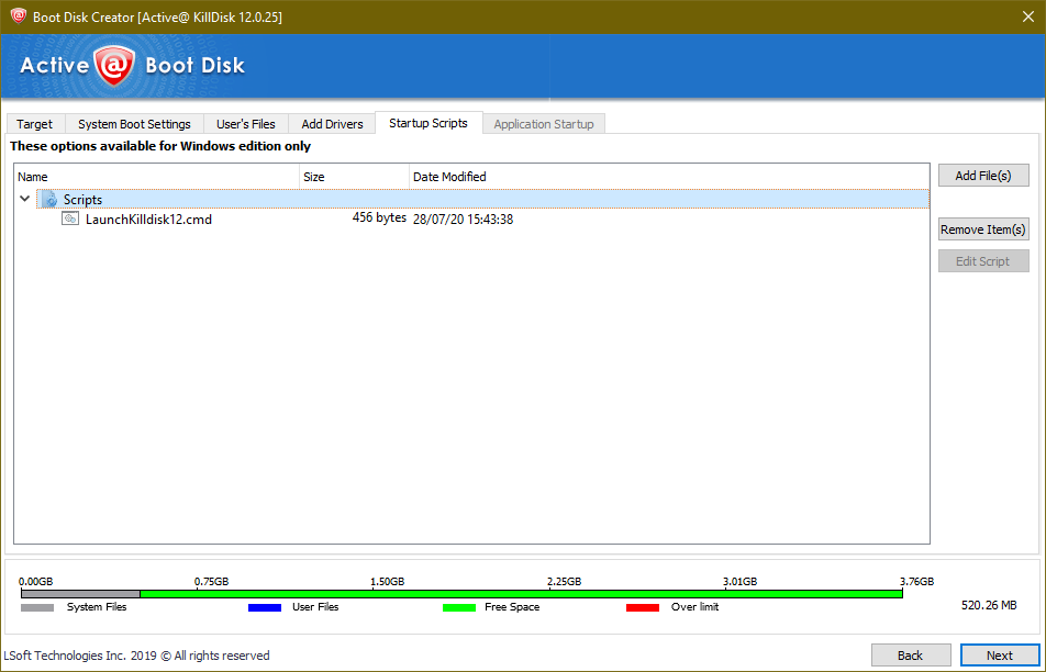 How to save KillDisk Settings on the Boot Disk? – LSoft Technologies