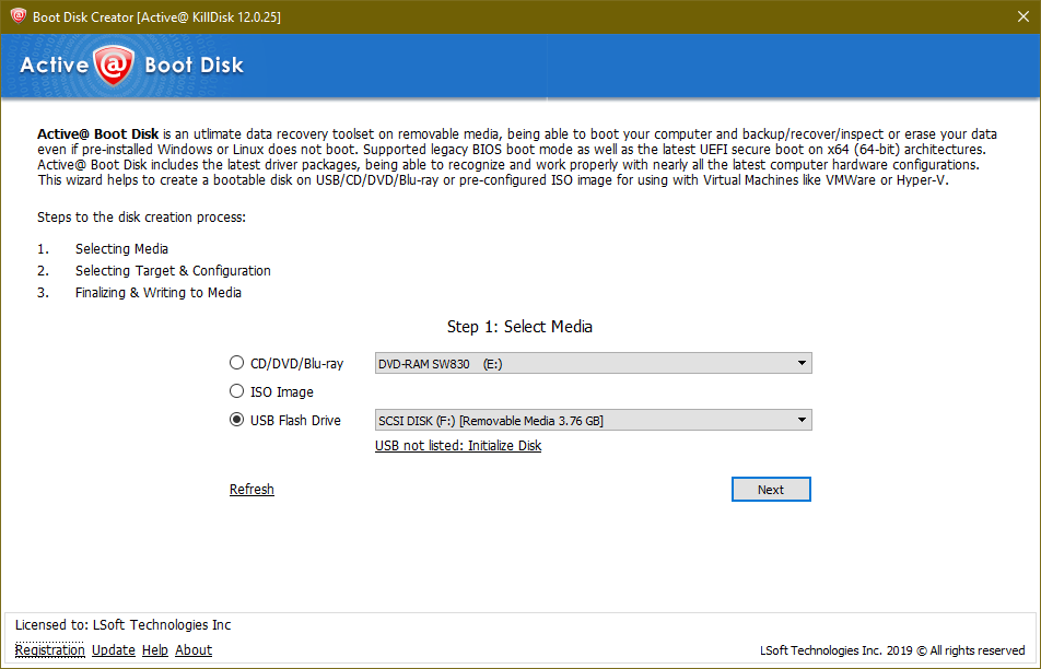 How to save KillDisk Settings on the Boot Disk? – LSoft Technologies